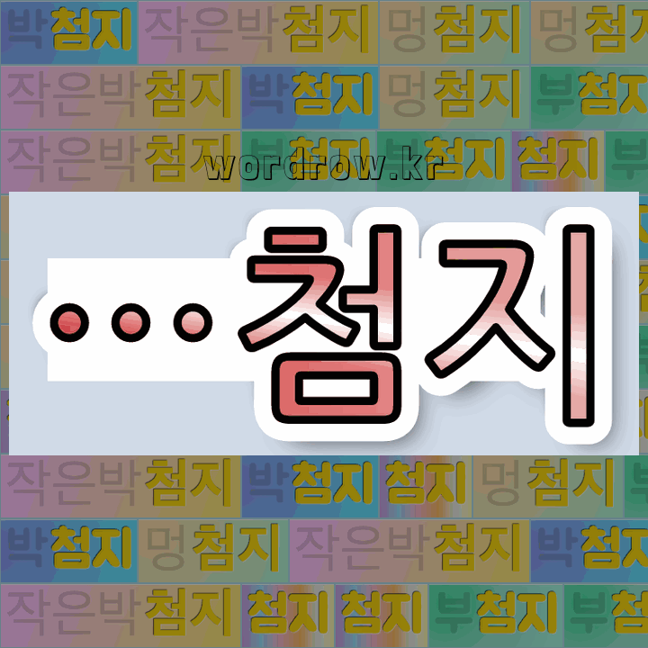 국어사전에서 🌾첨지로 끝나는 단어는 6개